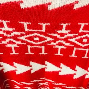 Express | Sweaters | Express Red Holiday Geometric Pullover Sweater Nwt ...